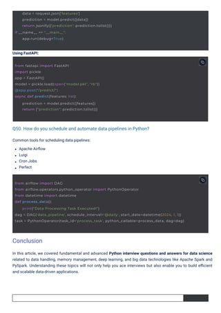 Python Interview Questions PDF By ScholarHat | PDF