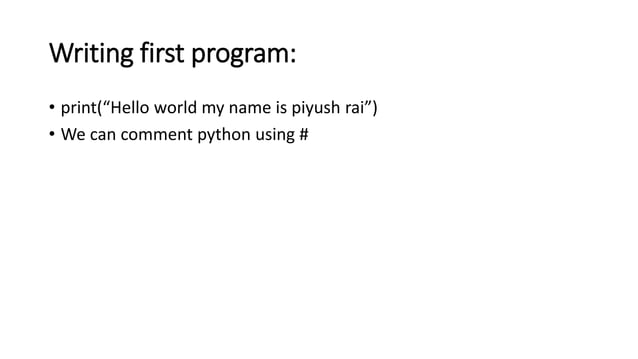 Python intro | PPT