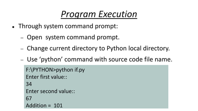 Python Programming Introduction Ii Ppt