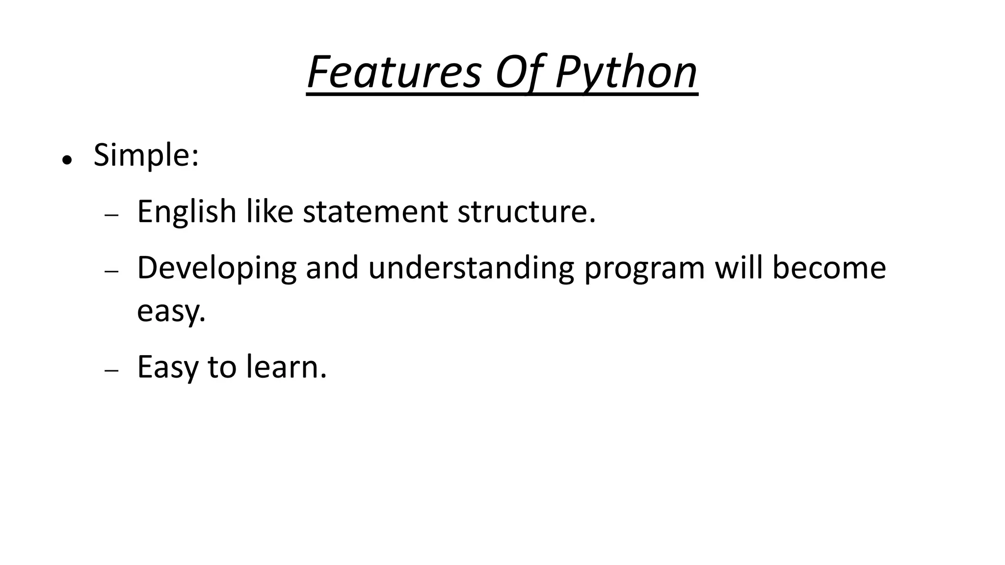 Introduction To Python Programming I Ppt