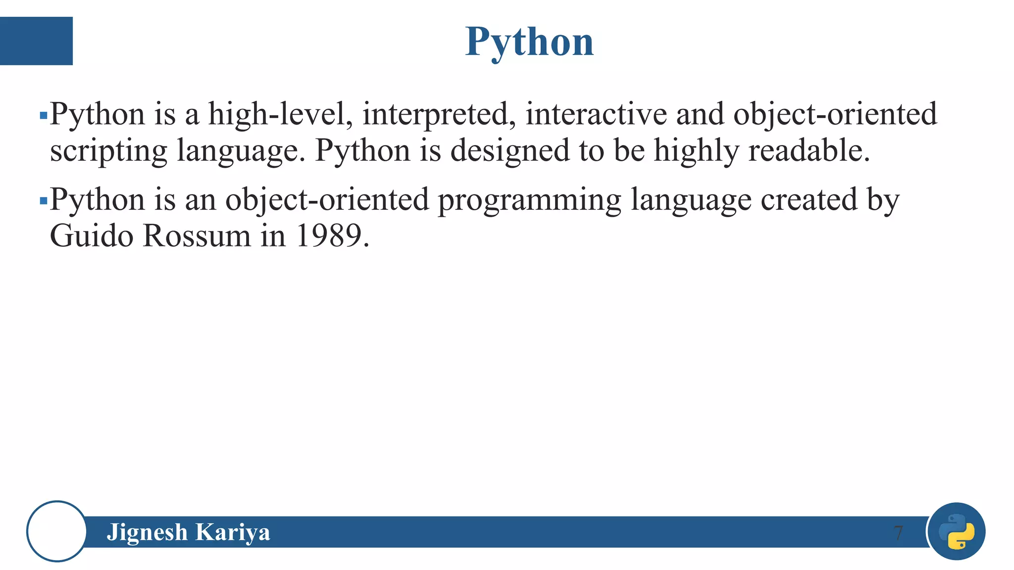 Python introduction | PDF
