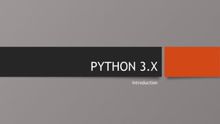 Python programming language - general intorduction | PPT