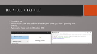 Python programming language - general intorduction | PPT