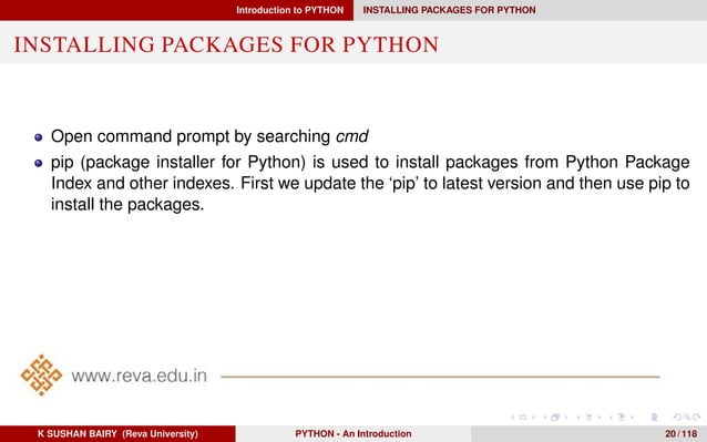 PYTHON: A brief introduction for beginners | PDF