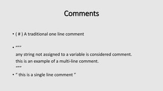 Python introduction 1 | PPT