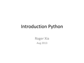 Python introduction | PPT