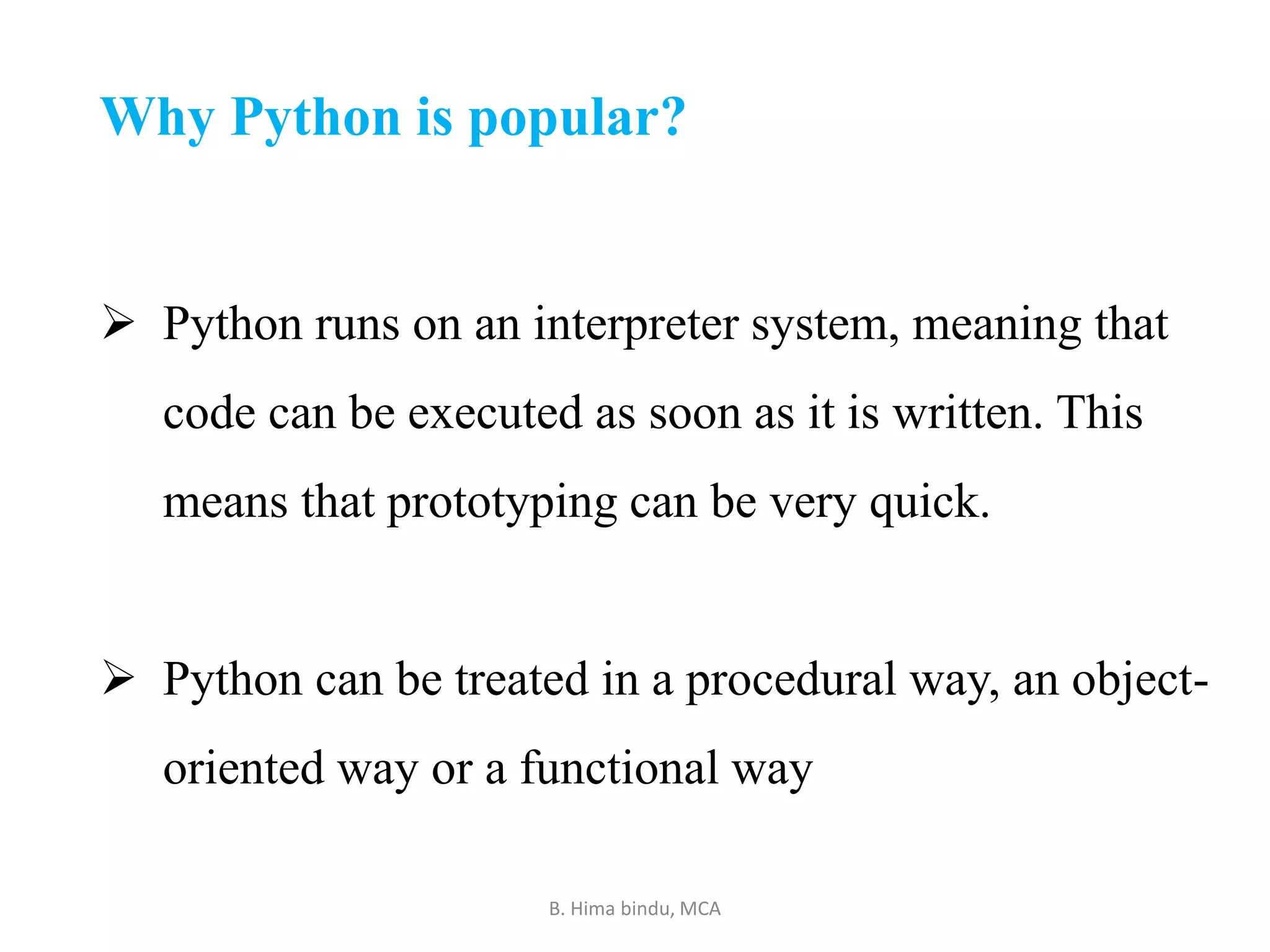 Python introduction | PPT