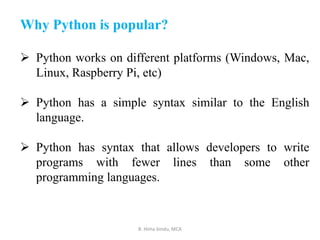 Python introduction | PPT
