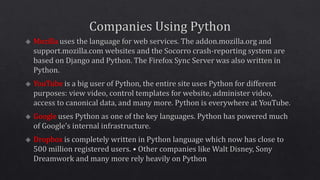 Python introduction | PPTX