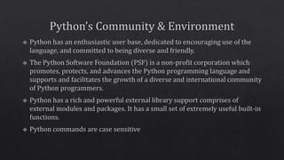 Python introduction | PPTX