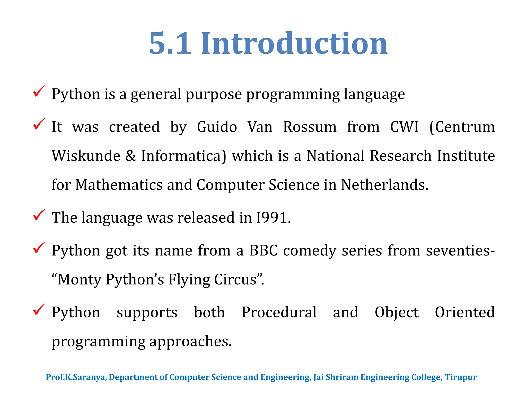 Python Programming Introduction And Python Running Ide Pptx