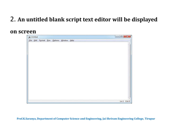 Python Programming Introduction And Python Running Ide Ppt