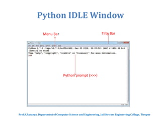 Python Programming Introduction and Python running IDE | PPTX