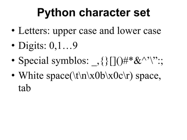 Python programming introduction | PPTX