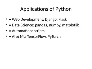 Python_Introduction_Presentation.pptxhHaajhs | PPT