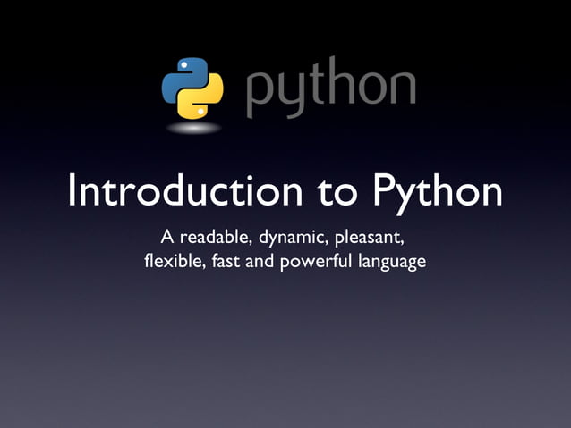 Python Introduction | PPT