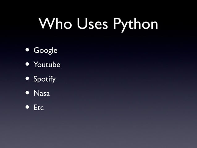 Python Introduction Ppt