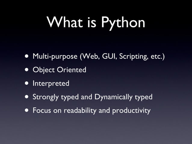 Introduction to Python | PPT | Programming Languages | Computing