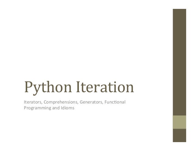 Python iteration