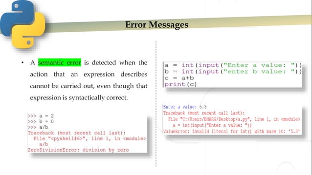 Python Programming | JNTUK | UNIT 1 | Lecture 5 | PPT