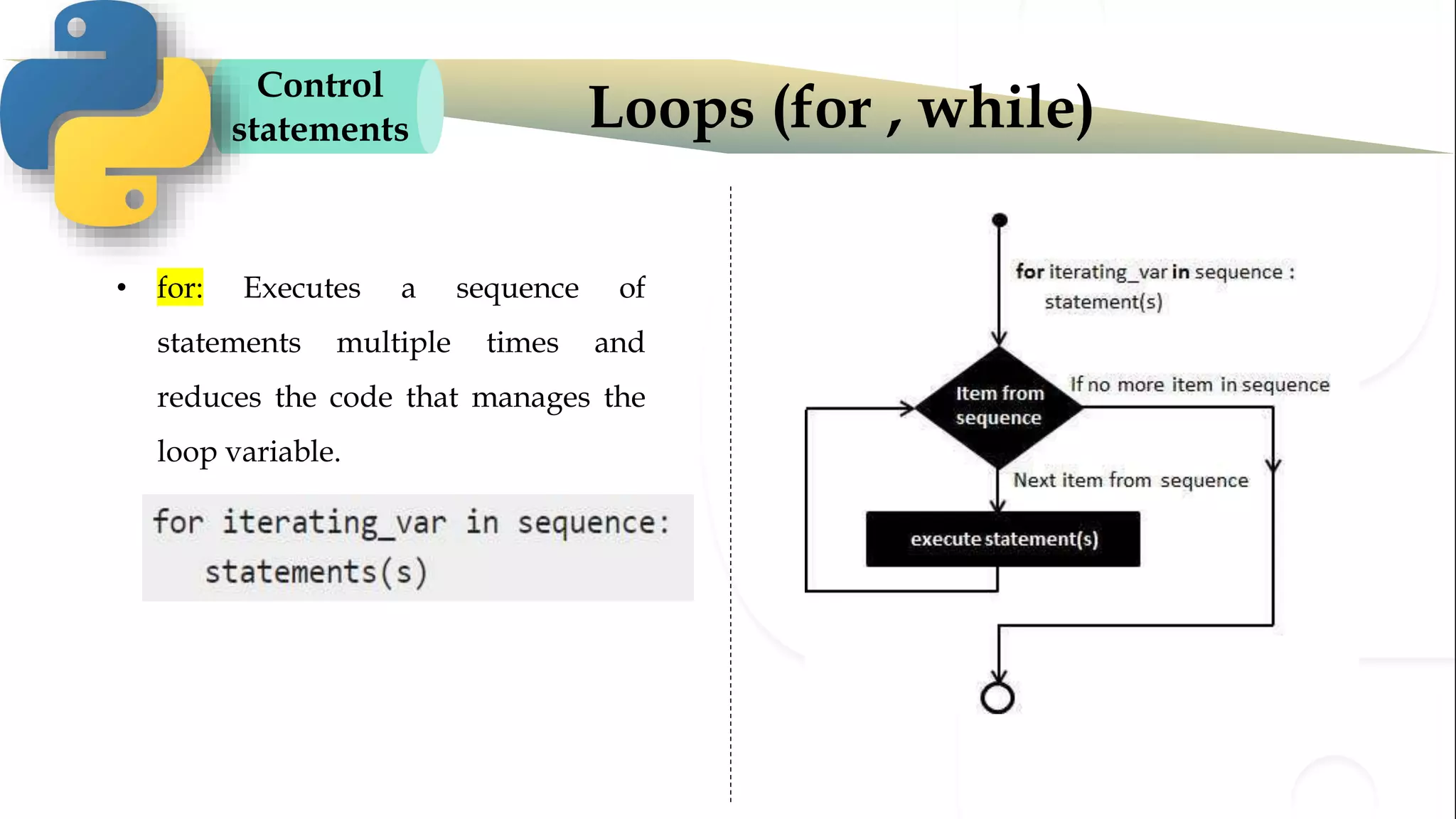 Python Programming Jntuk Unit 2 Lecture 6 And 7 Conditional And Control Statements Ppt