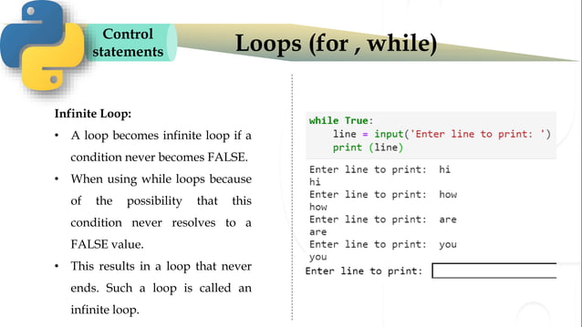 Python Programming Jntuk Unit 2 Lecture 6 And 7 Conditional And Control Statements Ppt