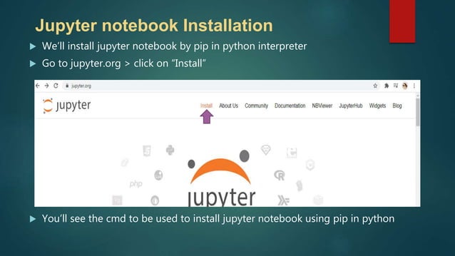 Python & jupyter notebook installation | PPTX