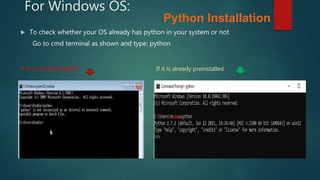 Python & jupyter notebook installation | PPT