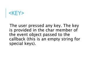 Python keyboard and mouse events | PPT