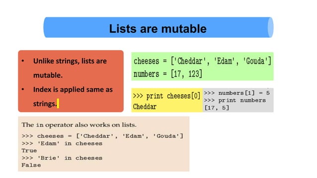 Python Programming Jntua Unit 3 Lists Pptx Programming