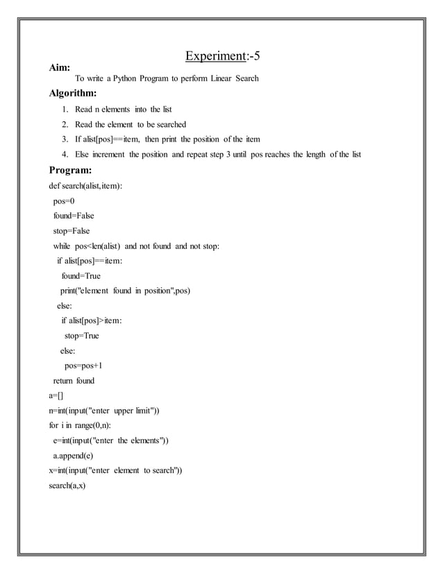 Python lab manual all the experiments are available | DOCX | Programming Languages | Computing