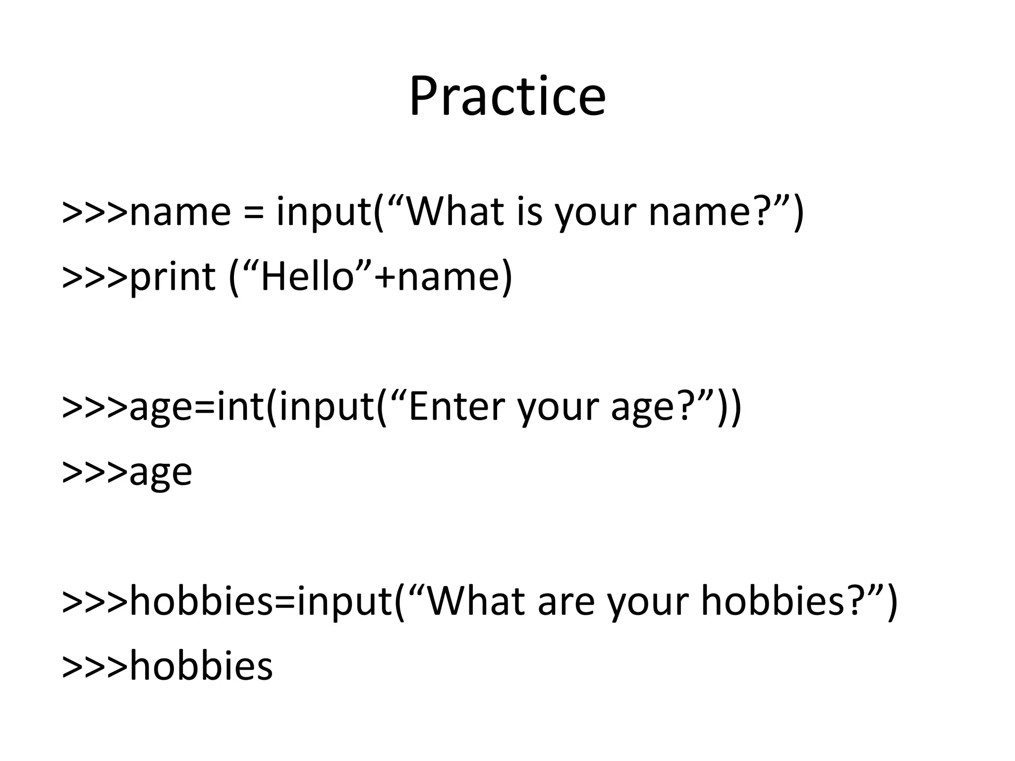 Python Lab Basics Ppt