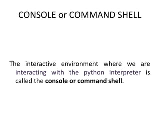 Python lab basics | PPT