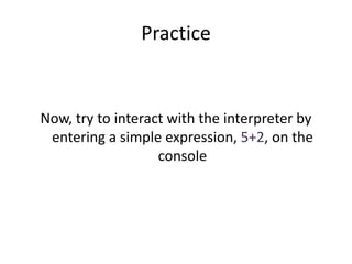 Python lab basics | PPT