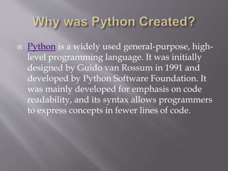 Python language | PPT