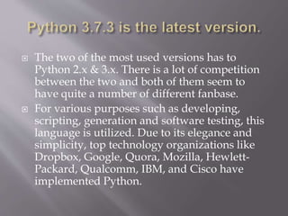 Python language | PPT