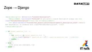 IT talk "Python language evolution" | PPT