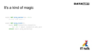 IT talk "Python language evolution" | PDF