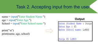 Python Lesson for the beginners to understand the basic concept of ...