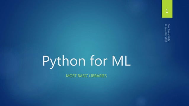 Python for ML | PPT