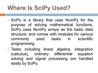 Python libraries | PPTX | Computing | Technology & Computing