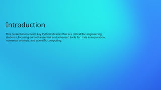 Introduction to Python Libraries in details.pptx