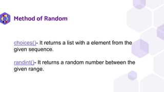 Python Libraries and Modules | PPTX
