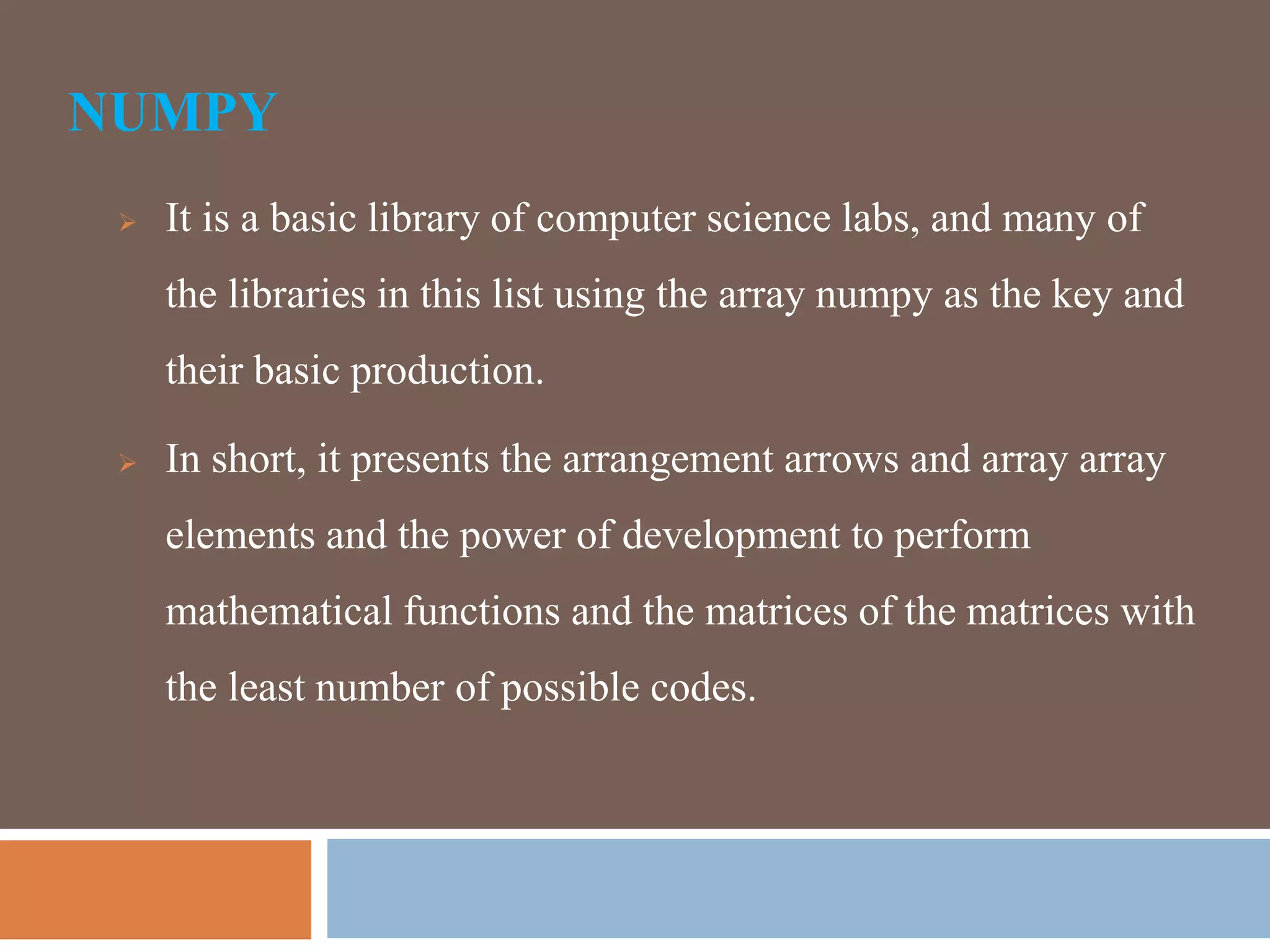 Python libraries for data science | PPT Python libraries for data science | PPT