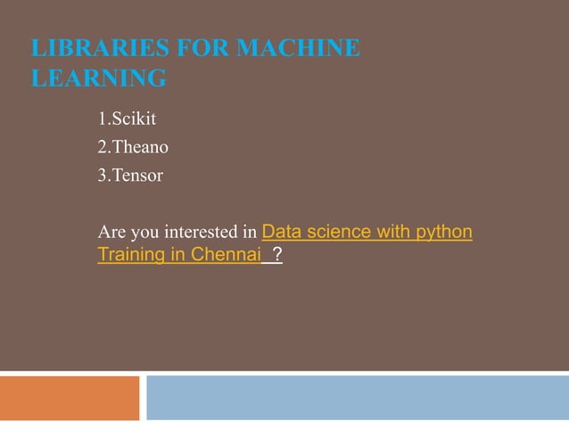 Python libraries for data science | PPTX | Programming Languages ...