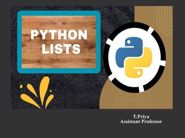 Python List.ppt | Programming Languages | Computing