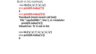 Python list concept | PPTX