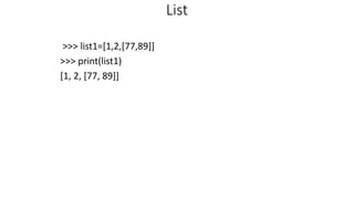 Python list concept | PPTX