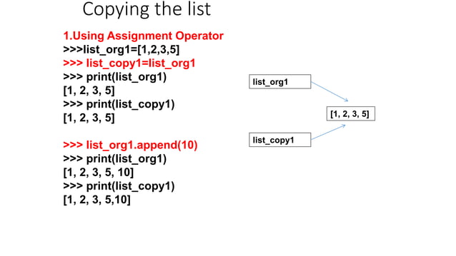 Python list concept | PPTX | Programming Languages | Computing