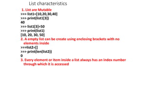 Python list concept | PPTX